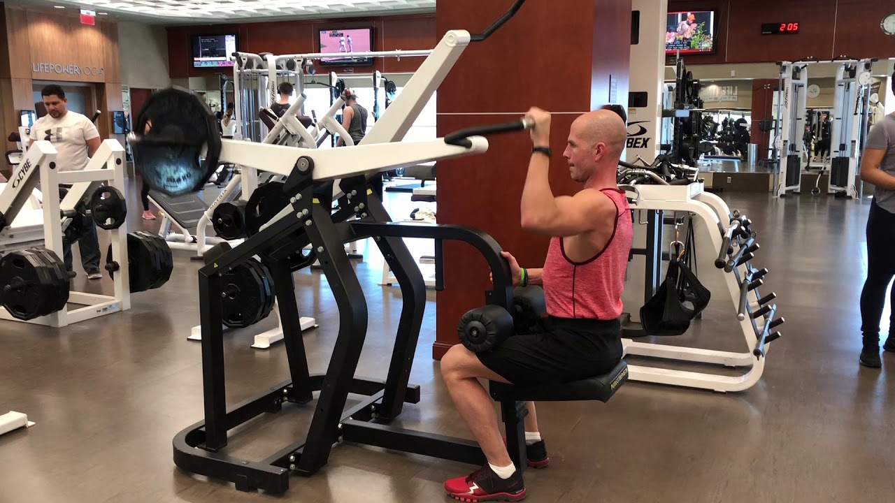 TechnoGym PS 1-Arm Lat Pulldown - YouTube