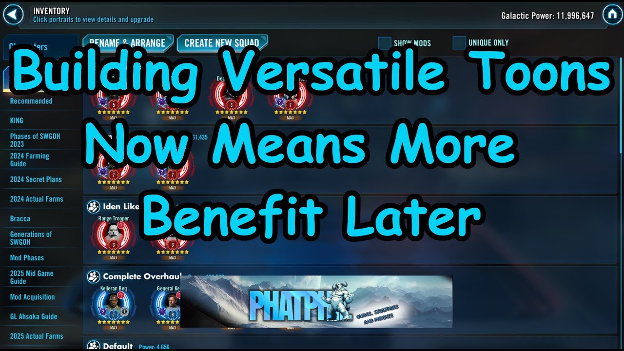Roster Building 101 - Gearing Versatile Characters Key for Long Term ...