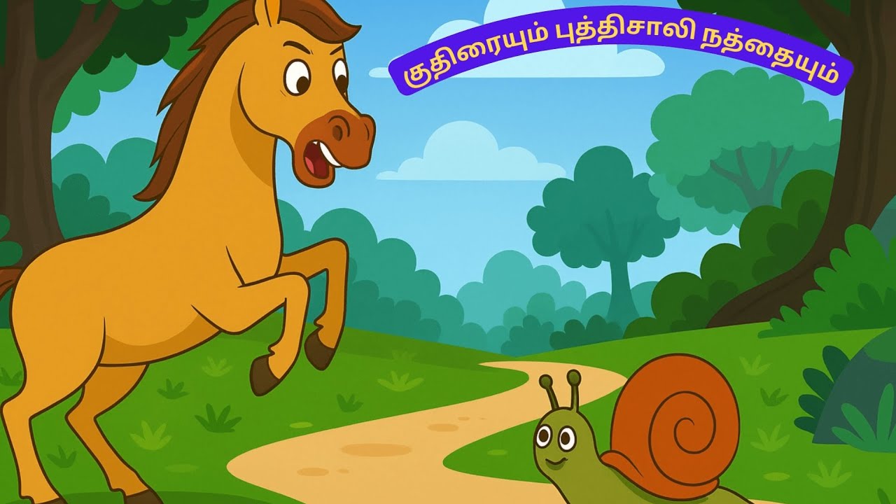 குதிரையும் புத்திசாலி நத்தையும் | Tamil Moral Story for Kids | Horse ...