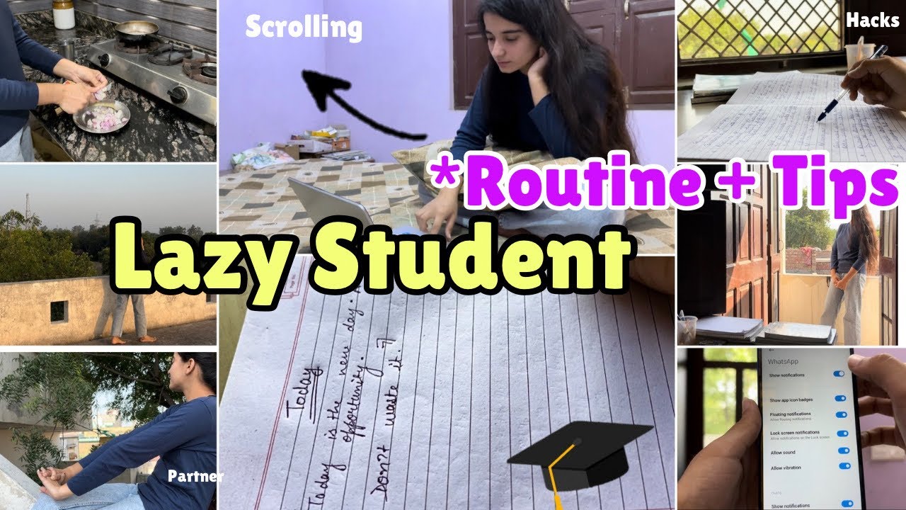 LAZY Student ROUTINE + TIPS #school #student - YouTube