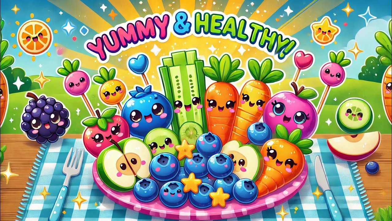 Healthy Snack Song for Kids | Fun & Colorful Food Learning - YouTube