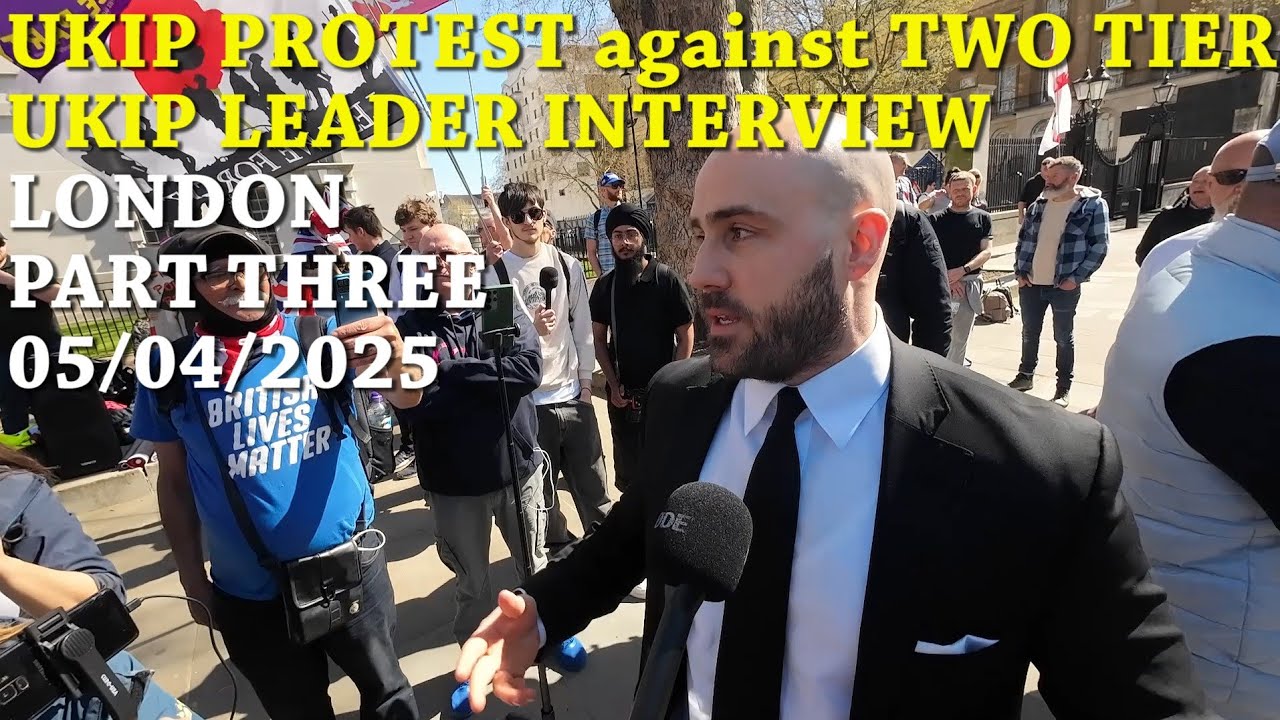 UKIP LEADER Nick Tenconi Interviewed at LONDON Protest against TWO TIER ...