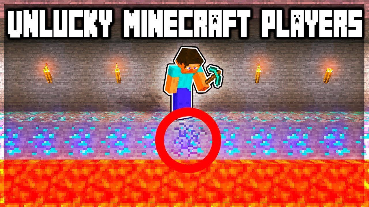 Minecraft: 15 MOST UNLUCKY PLAYERS YOU WON'T BELIEVE! (Minecraft Funny ...