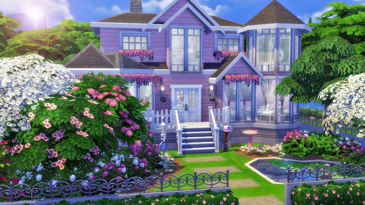 Perfectly Pink Victorian Home - The Sims 4 House Speed Build - YouTube