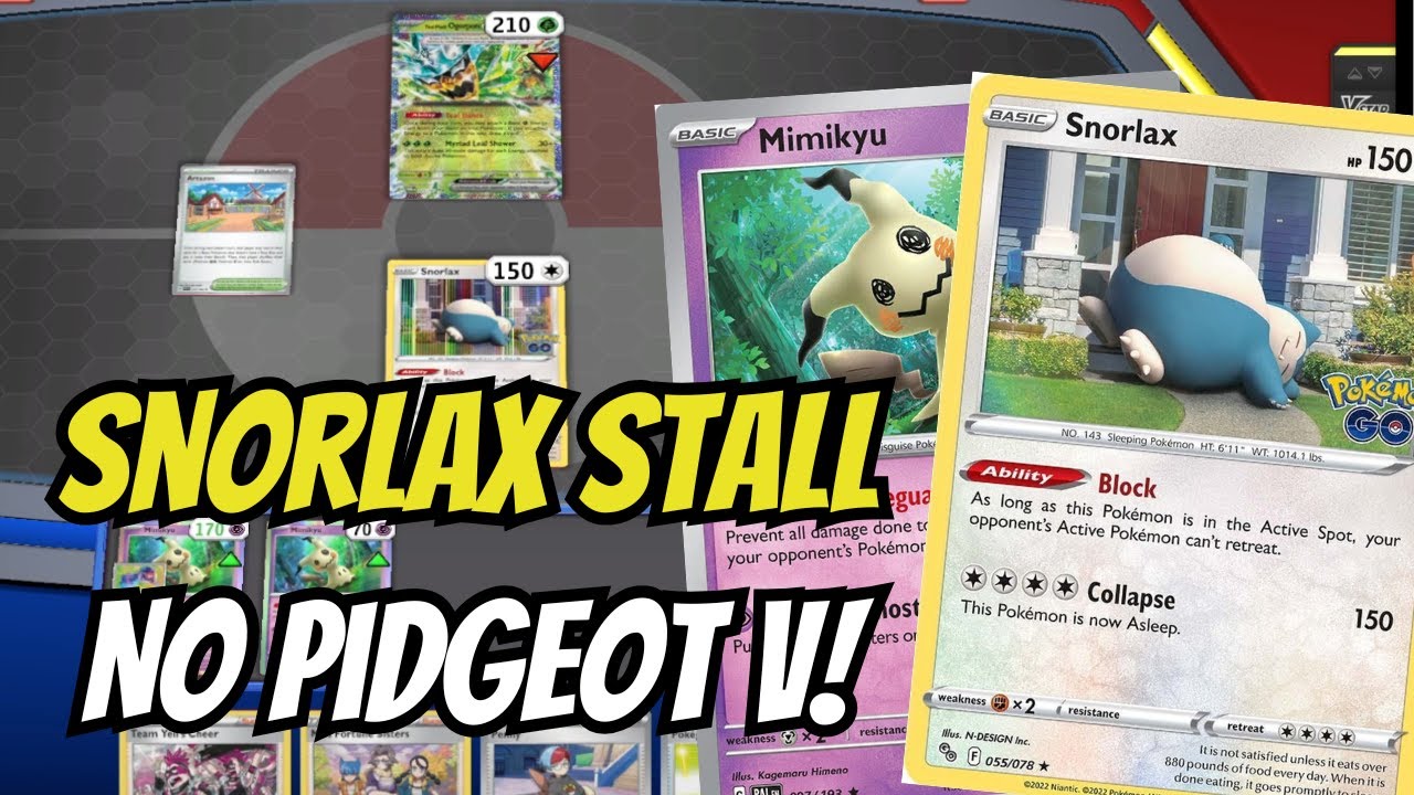 Snorlax Stall WITHOUT Pidgeot!? | Deck Profile + Gameplay | Stellar ...
