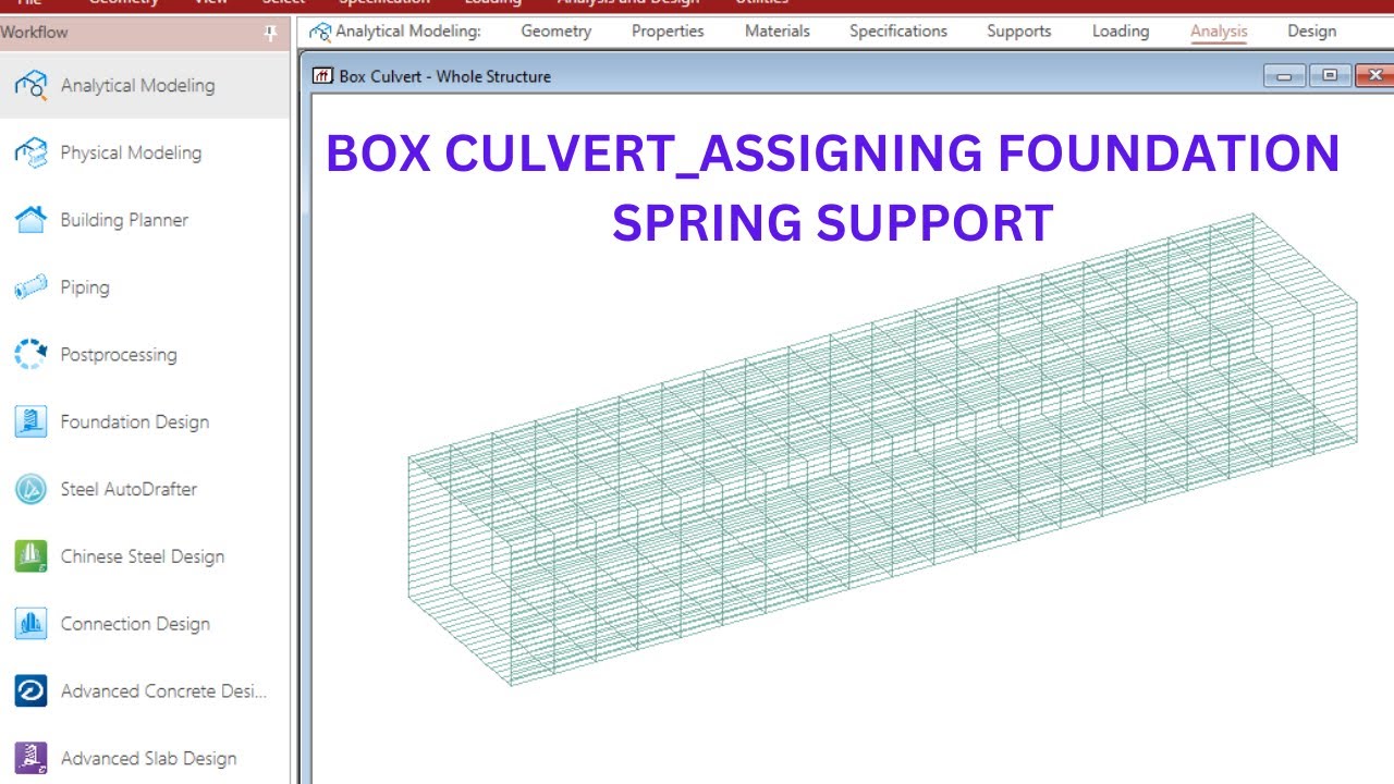 BOX CULVERT DESIGN_HOW TO ASSIGN FOUNDATION SUPPORT WITH SUBGRADE ...