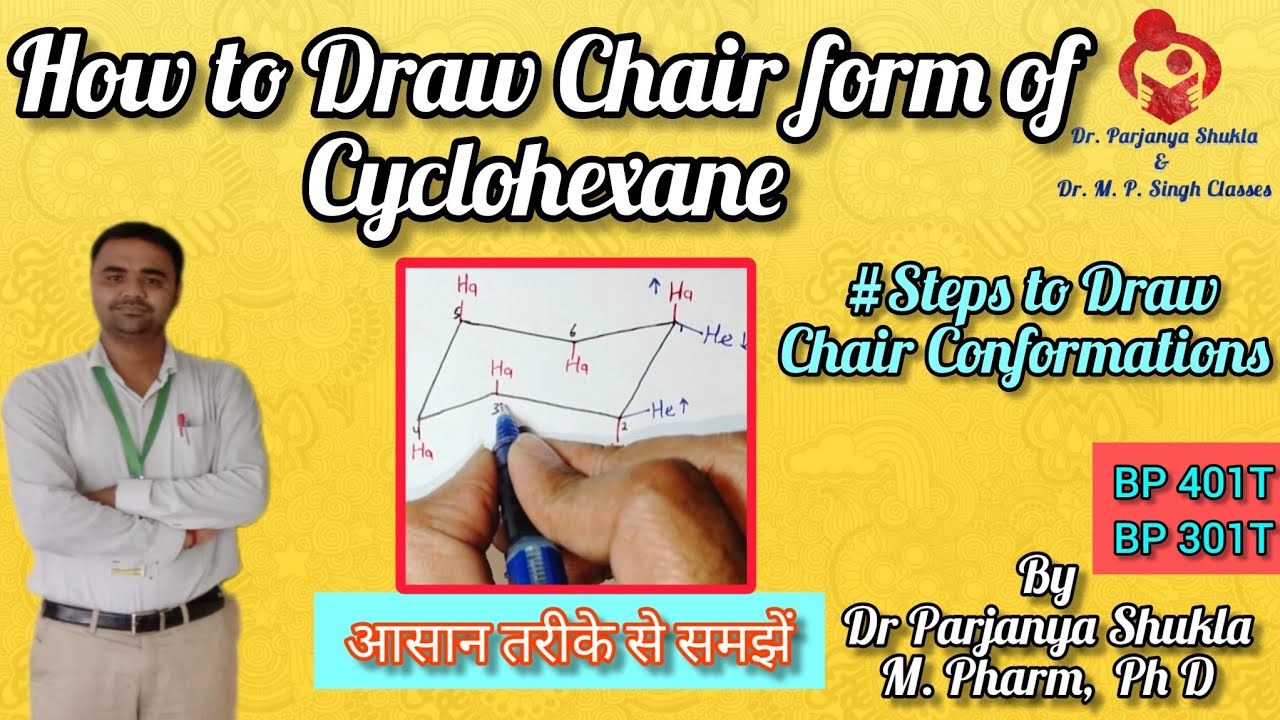 How To Draw Chair Conformation for Cyclohexane | Steps to Draw a Chair ...