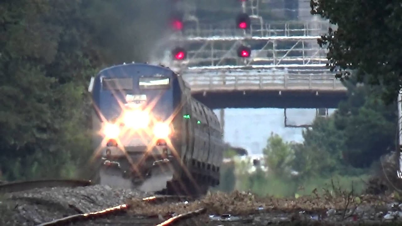 Amtrak 79 "Carolinian" departing Raleigh, NC 8/29/15 - YouTube