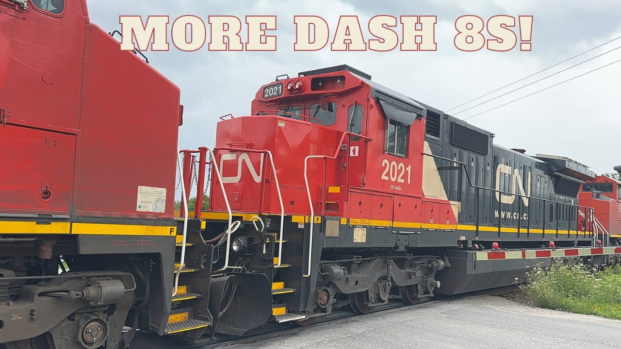 (More Dash 8s) CN M314 with 2936, 8022, 2021, and IC Former Blue Devil ...