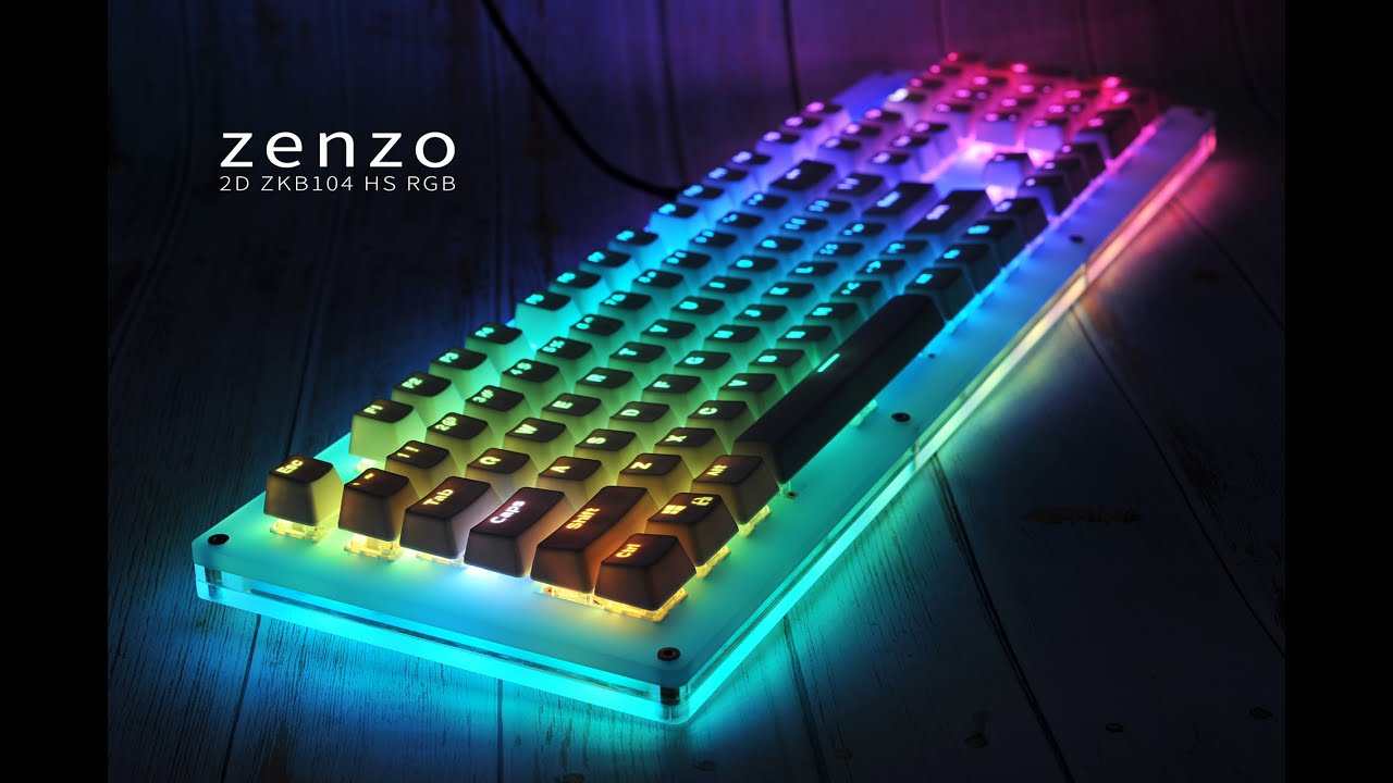 Zenzo ZKB104 自組鍵盤包_完成品展示 - YouTube