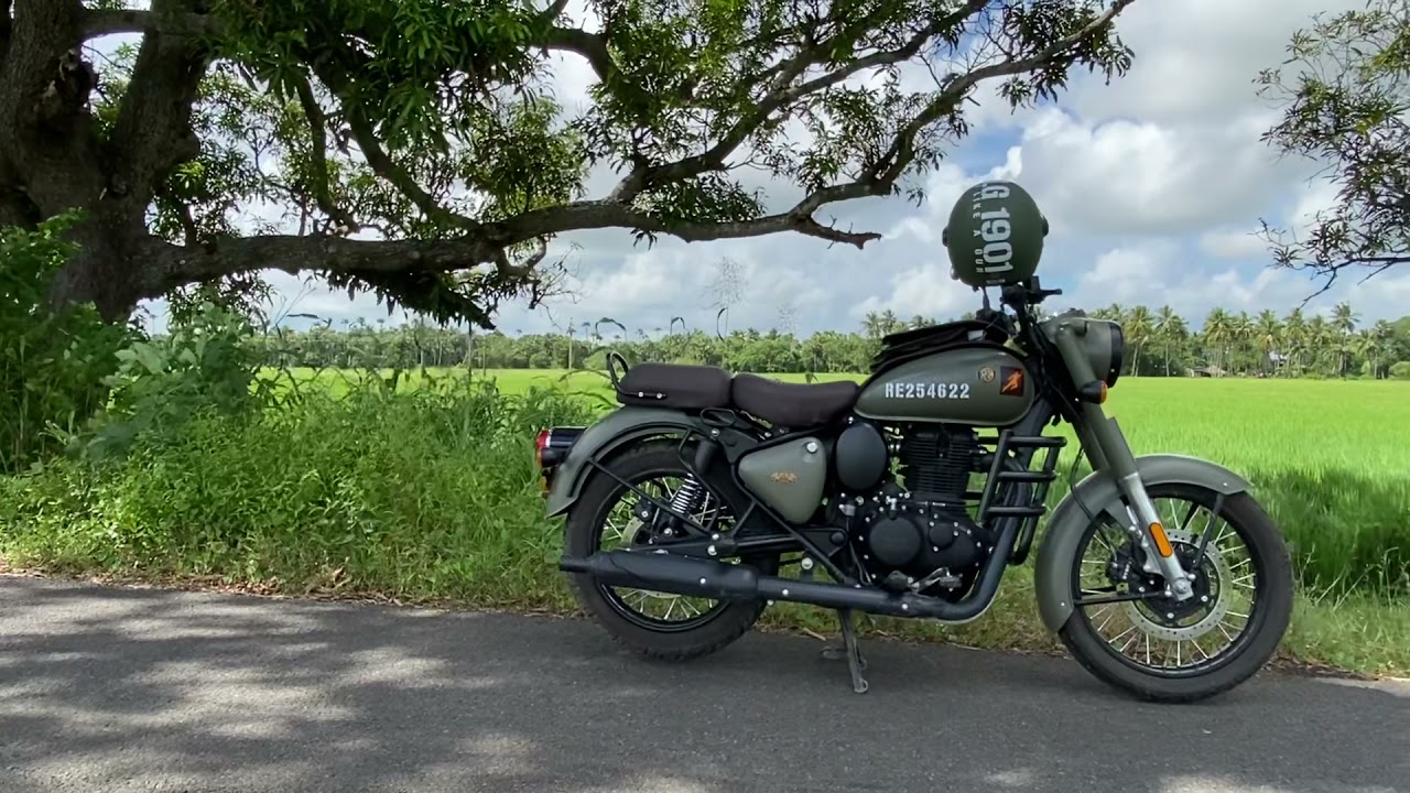 Royal enfield classic 350 signals marsh grey #allu - YouTube