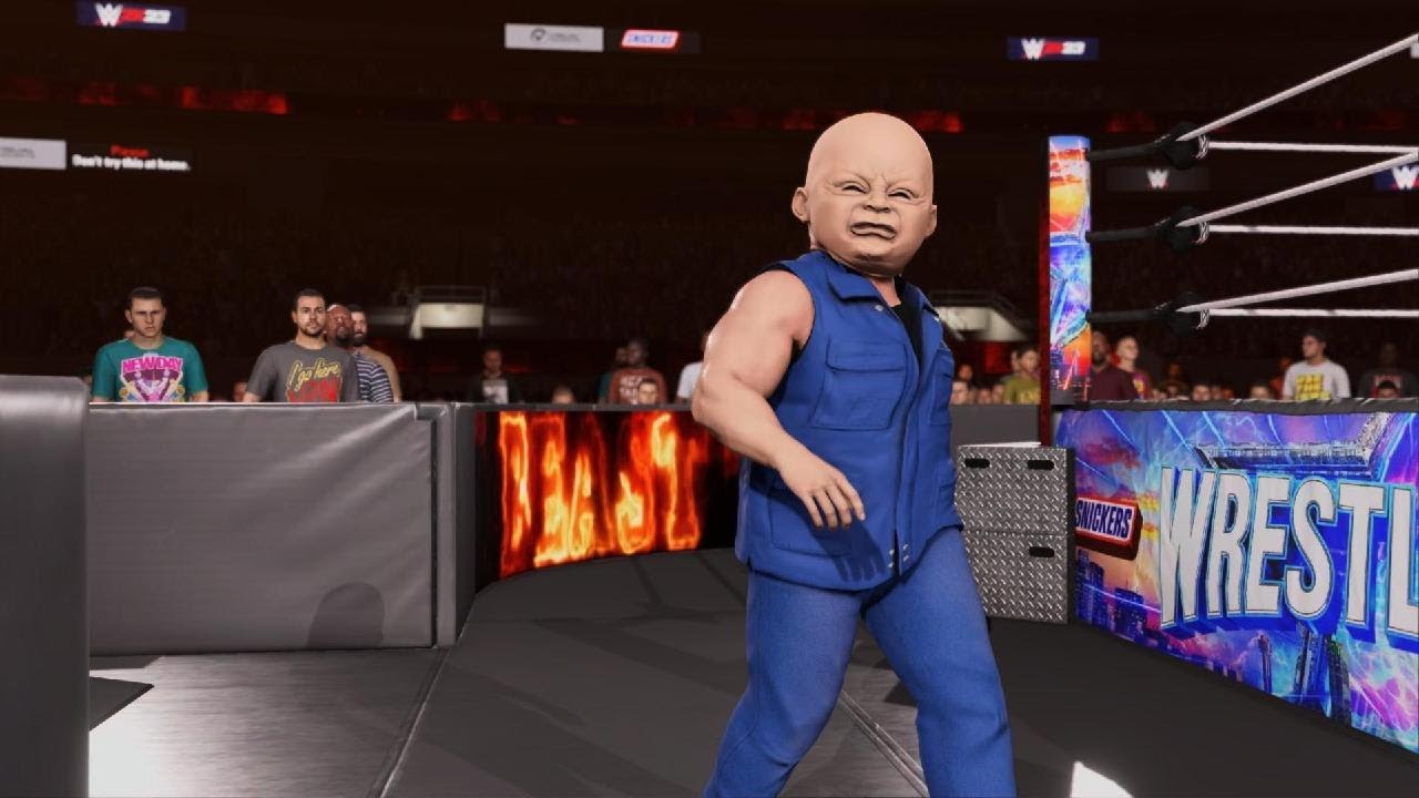 WWE 2K23 baby goldberg vs baby brock lesnar submission match - YouTube