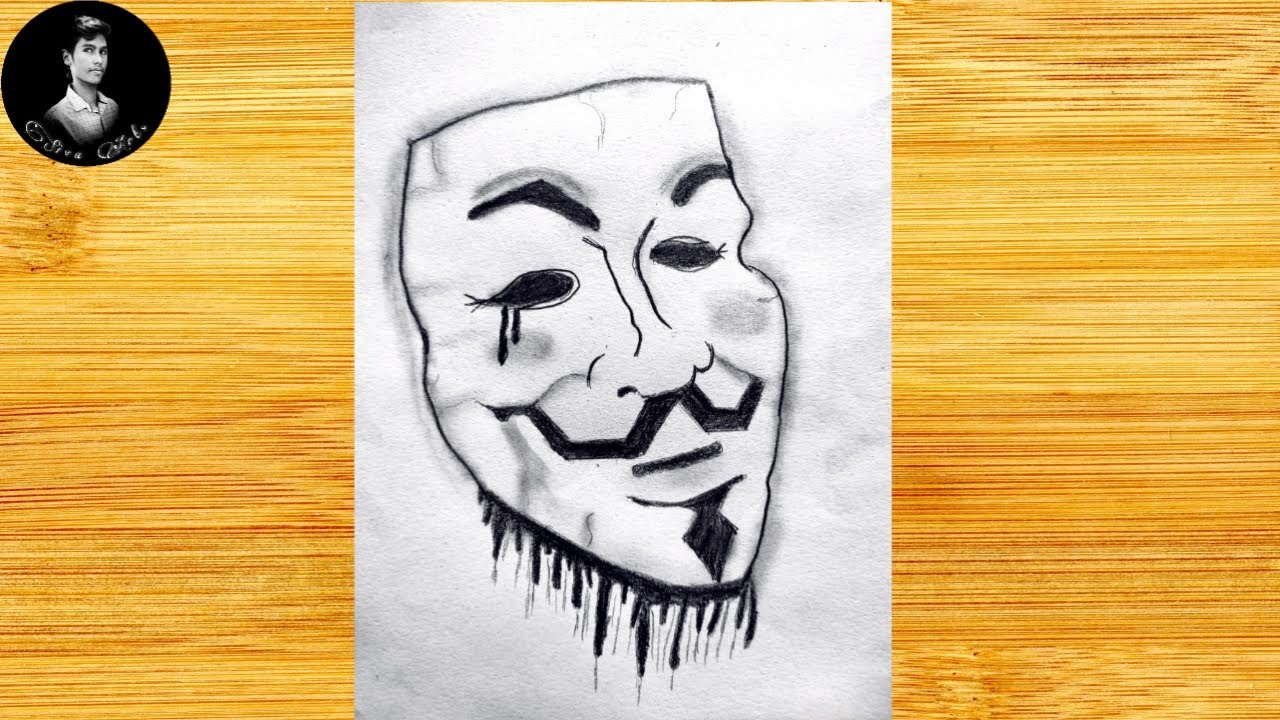 How to draw a Joker Mask | Siva Arts | Portrait Drawing - YouTube