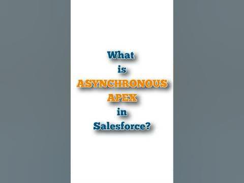 Asynchronous Apex in Salesforce - Part I #salesforce #asynchronous #asynchronousapex #apex - YouTube