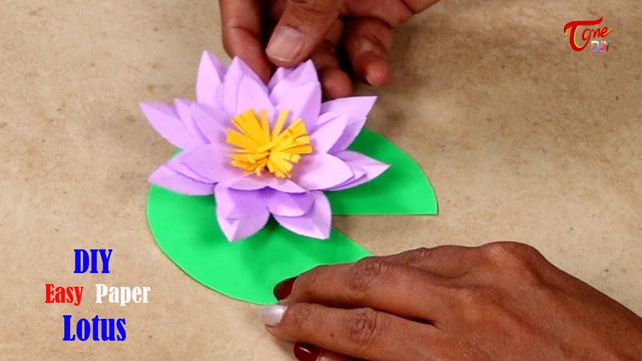 How to Make an Easy DIY Paper Lotus | Step-by-Step Craft Tutorial ...