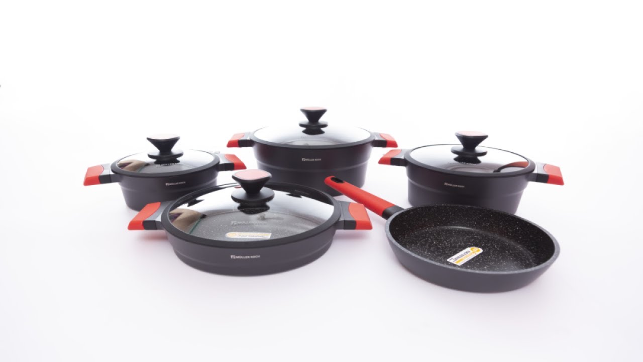 MÜLLER KOCH MK-5011 Die-Cast Aluminum 9-PCS COOKWARE SET | PREMIUM ...