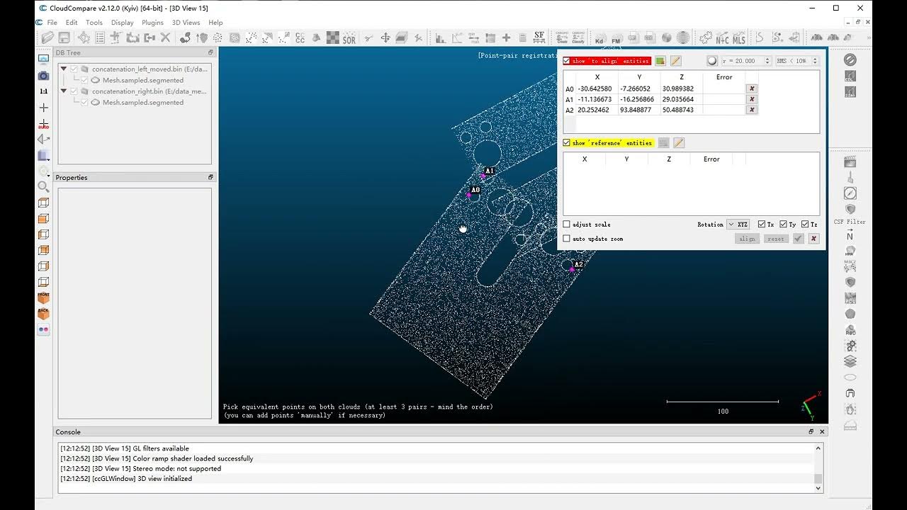 CloudCompare tools registration align - YouTube