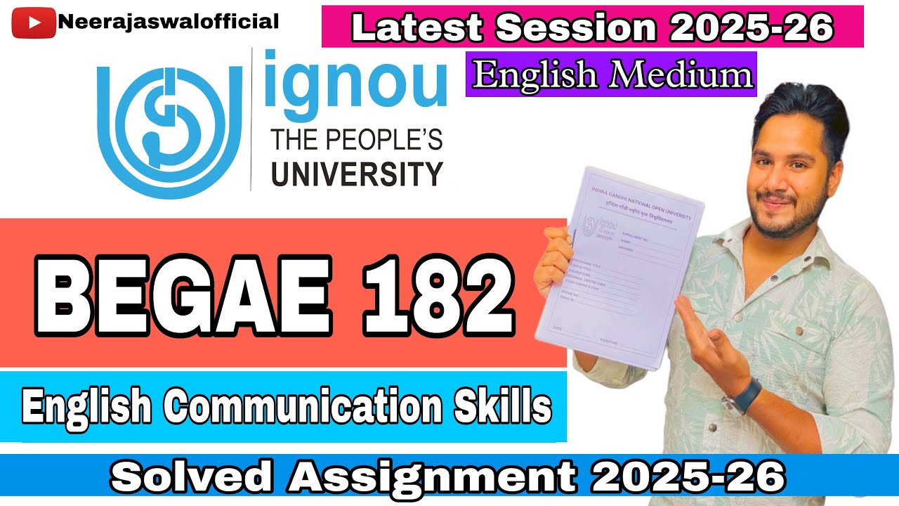 BEGAE 182 English Communication Skills | Solved Assignment 2025-26 ...