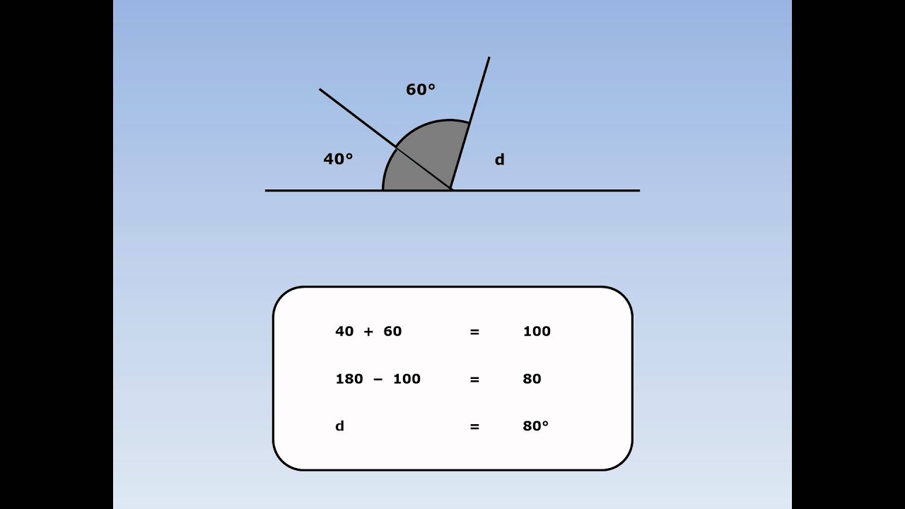 Angles on a straight line - YouTube