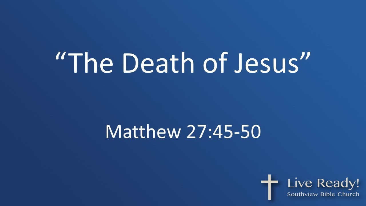 Mathew 27:45-40 - YouTube