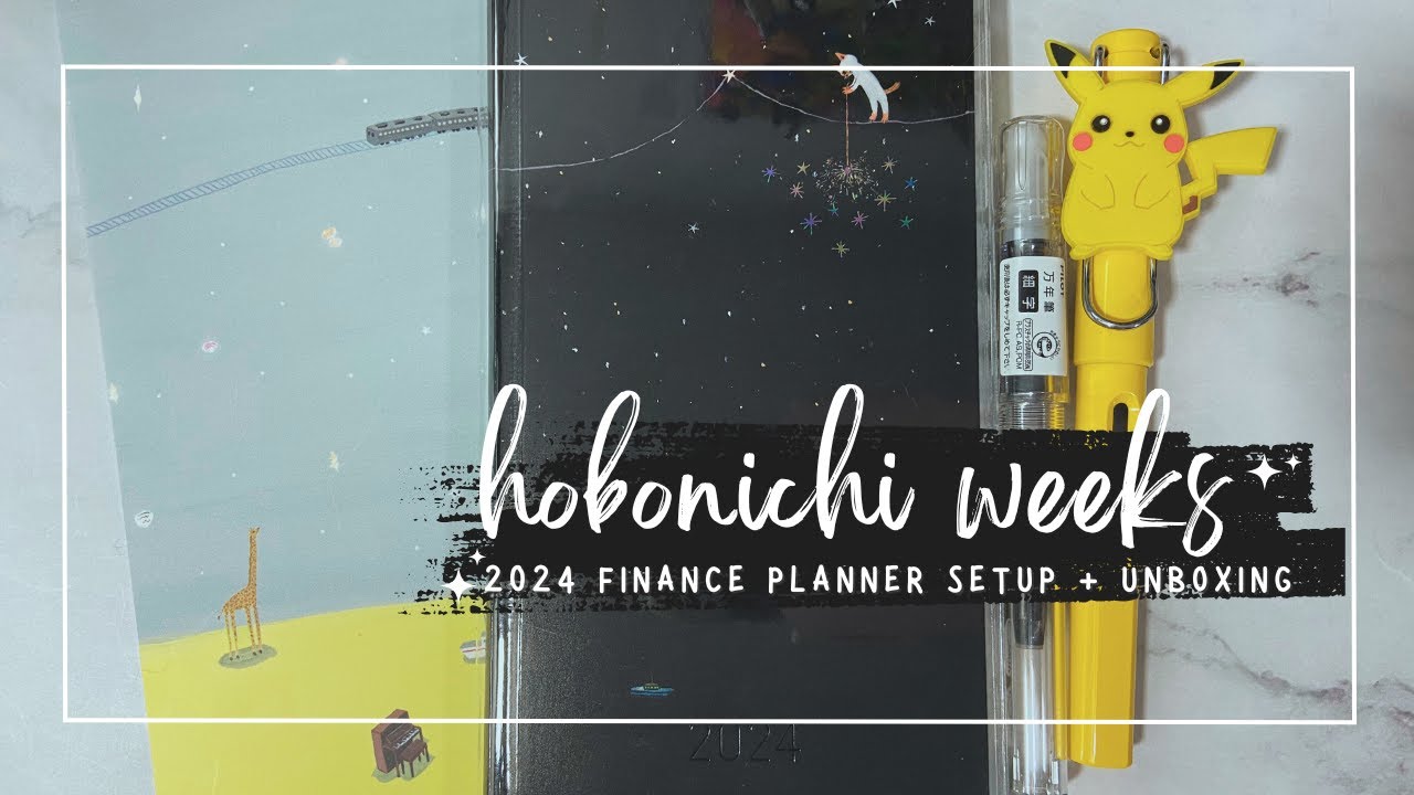2024 hobonichi weeks unboxing haul & setup // minimal setup for finance ...