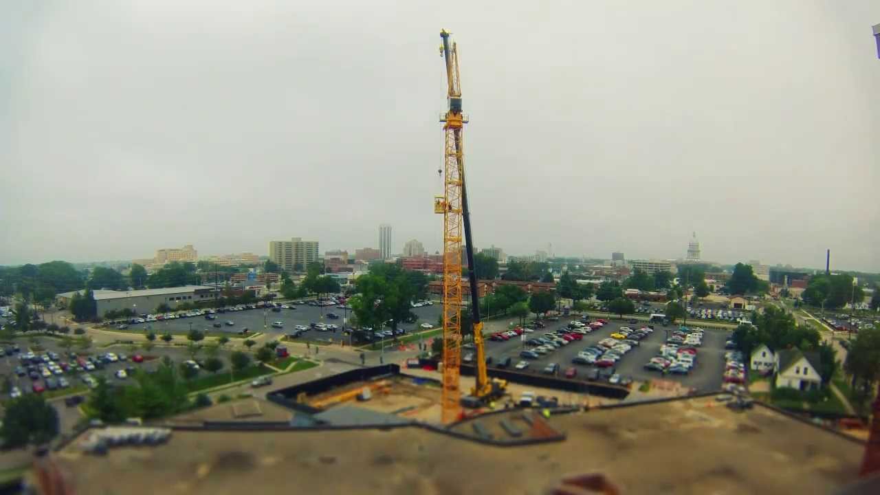 Time-Lapse Video of Tower Crane Build at Memorial Medical Center - YouTube