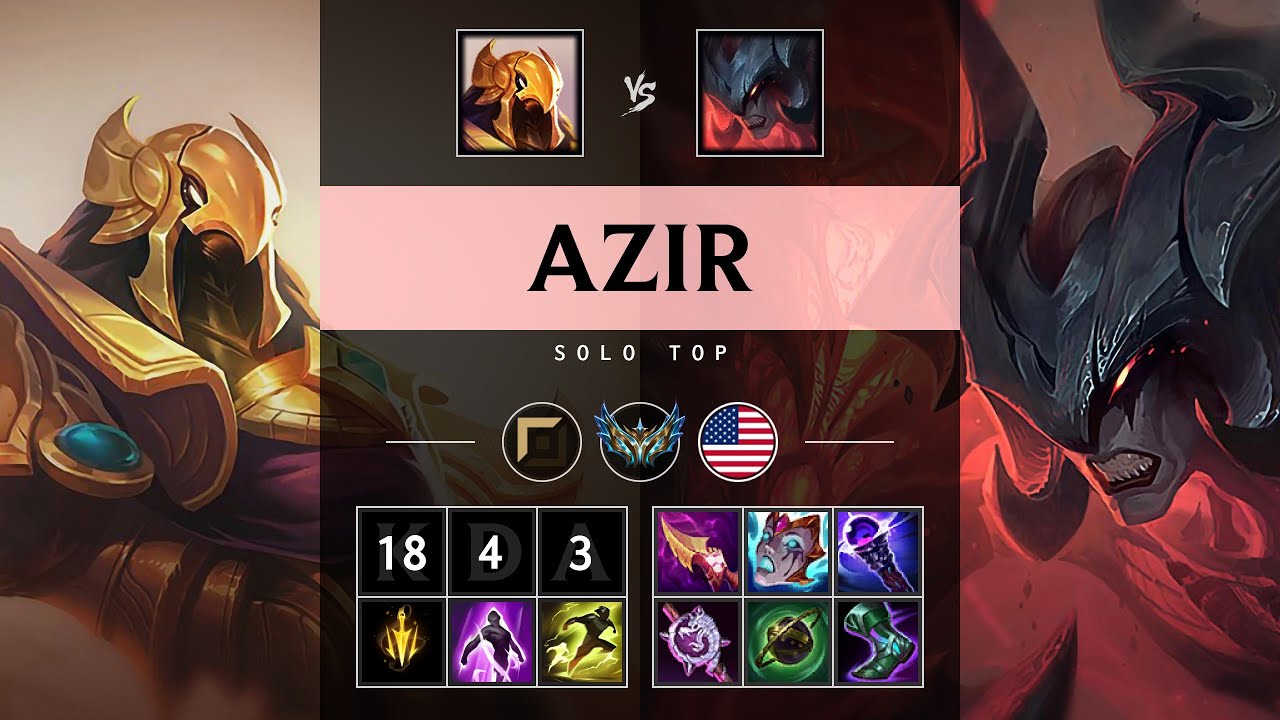 Azir Top vs Aatrox - NA Challenger Patch 25.07 - YouTube