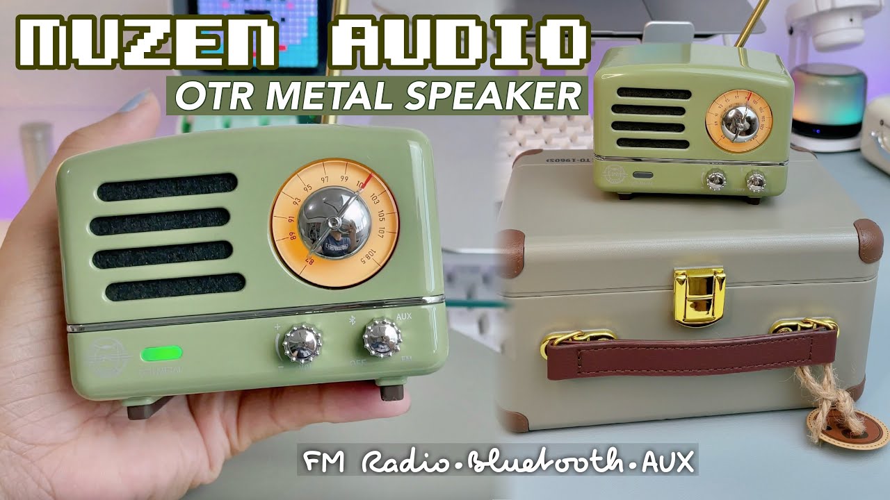 Muzen OTR Metal Wireless Portable FM Radio Bluetooth Speaker Unboxing ...
