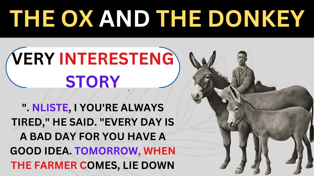 Learn English Through Story | The Ox and the Donkey | Speak English ...