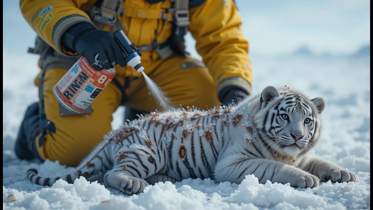 Heroic Arctic Rescue: White Tiger Cub Saved from Deadly Parasites ...
