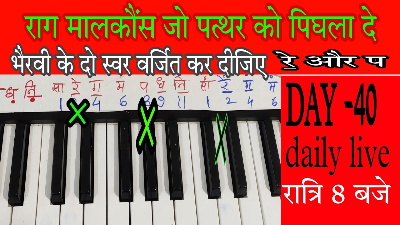 DAY -40 raag malkauns swar Rambabu patel telsir harmonium tutorial live ...