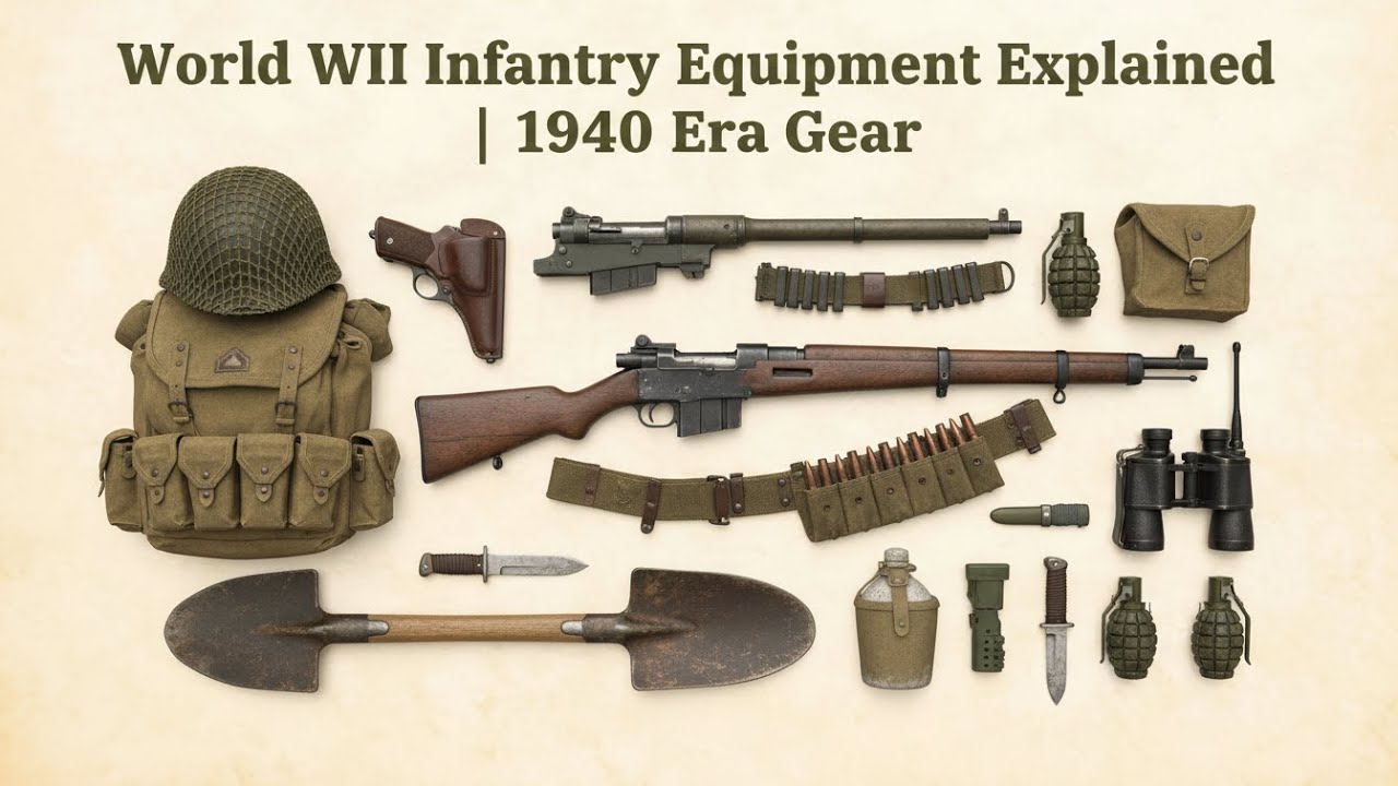 World War II Infantry Equipment Explained | 1940s Soldier Gear - YouTube