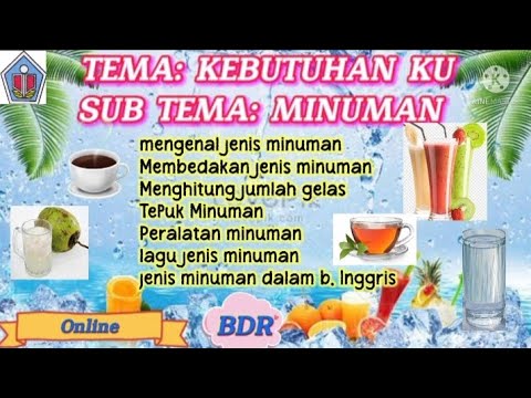 Video pembelajaran Tema Kebutuhan ku|Sub Tema Minuman|Untuk Paud-TK ...
