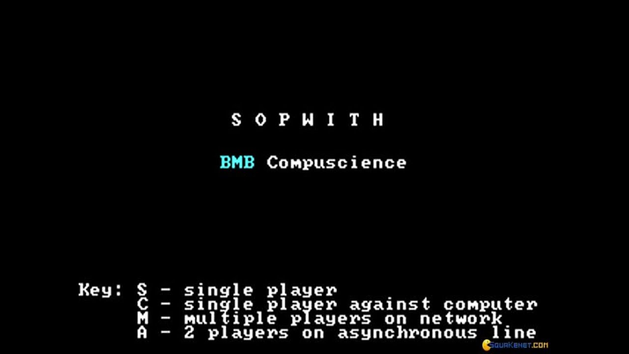 Sopwith 2 gameplay (PC Game, 1985) - YouTube