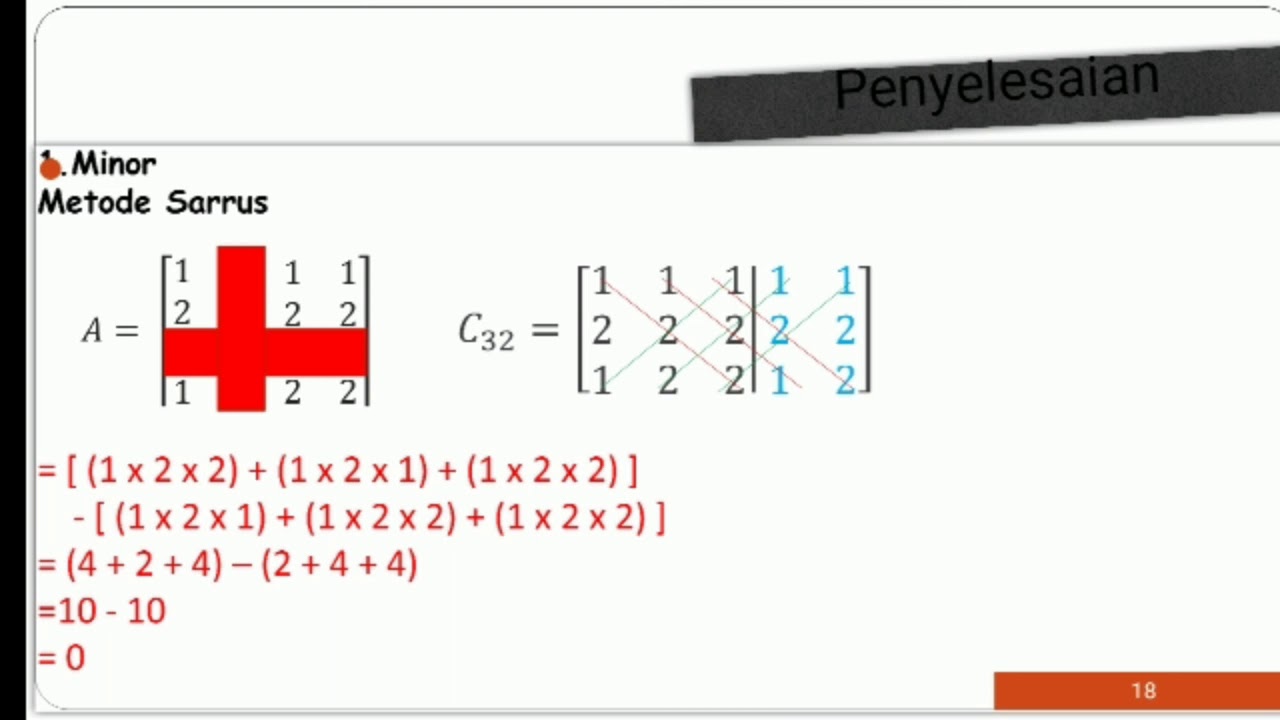 Invers Matriks metode Adjoin - YouTube