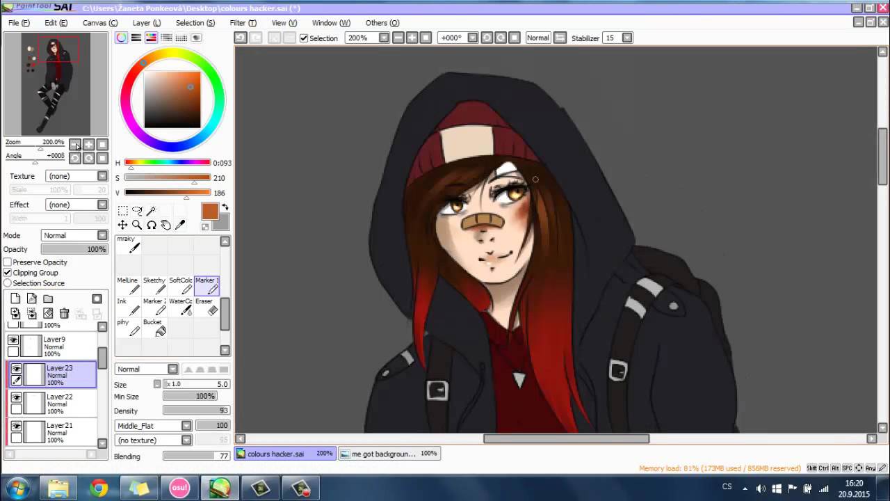 Hacker OC - Paint tool sai - YouTube