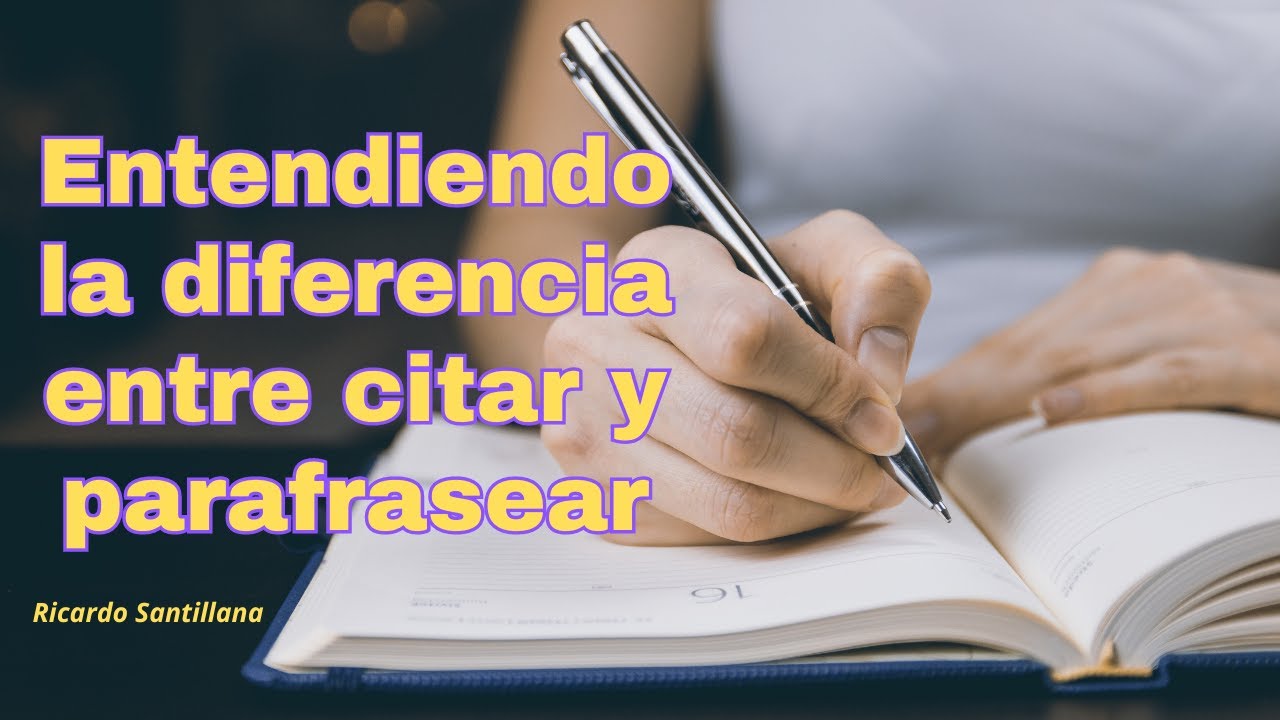 Entendiendo la diferencia entre cita y parafraseo - YouTube