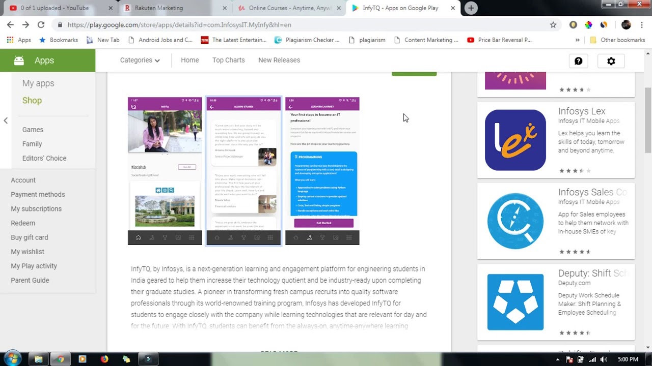 Infytq Learning App Python Business English Youtube 2687