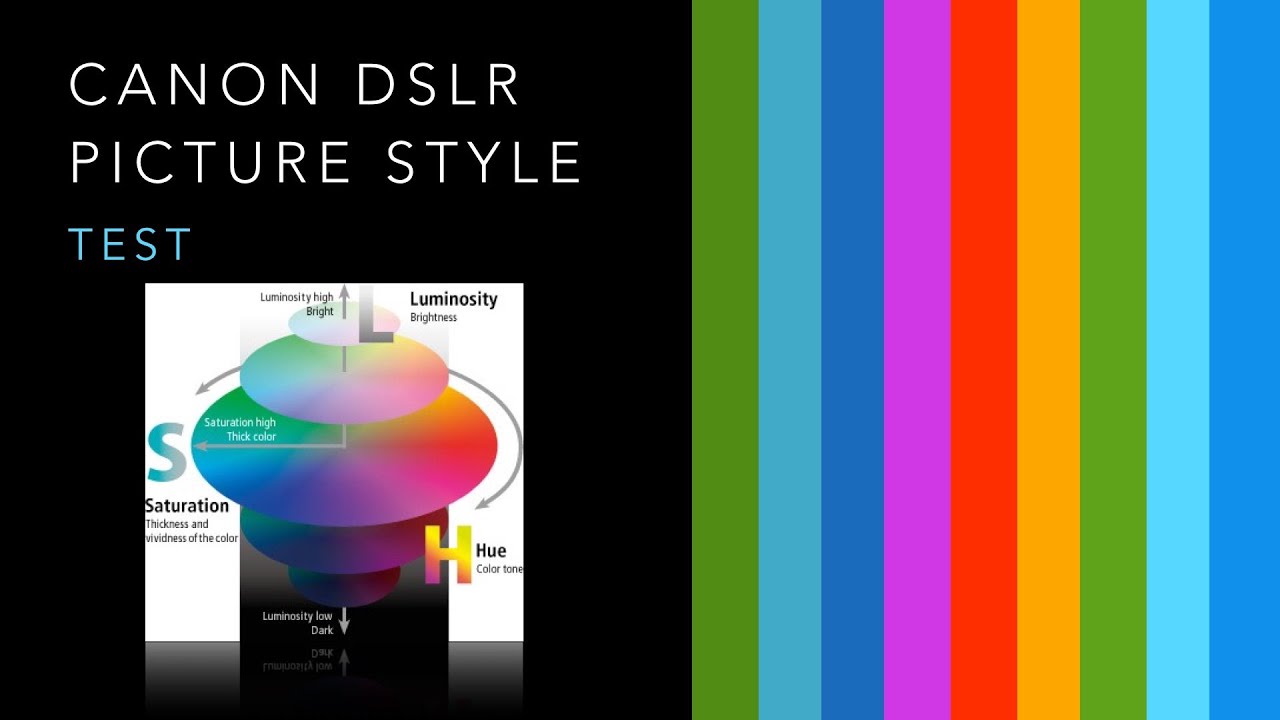 Canon DSLR Picture Style Test - YouTube
