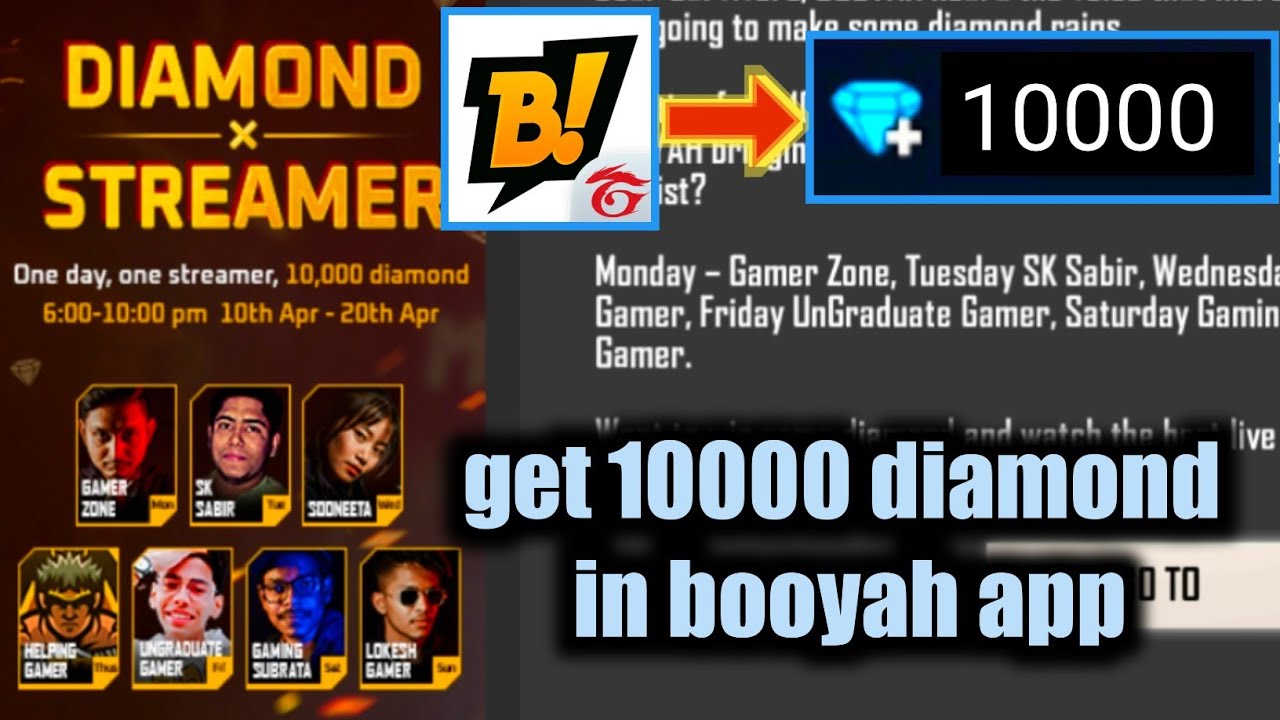 Diamond x streamer new event get free diamond | get 10000 diamond in ...