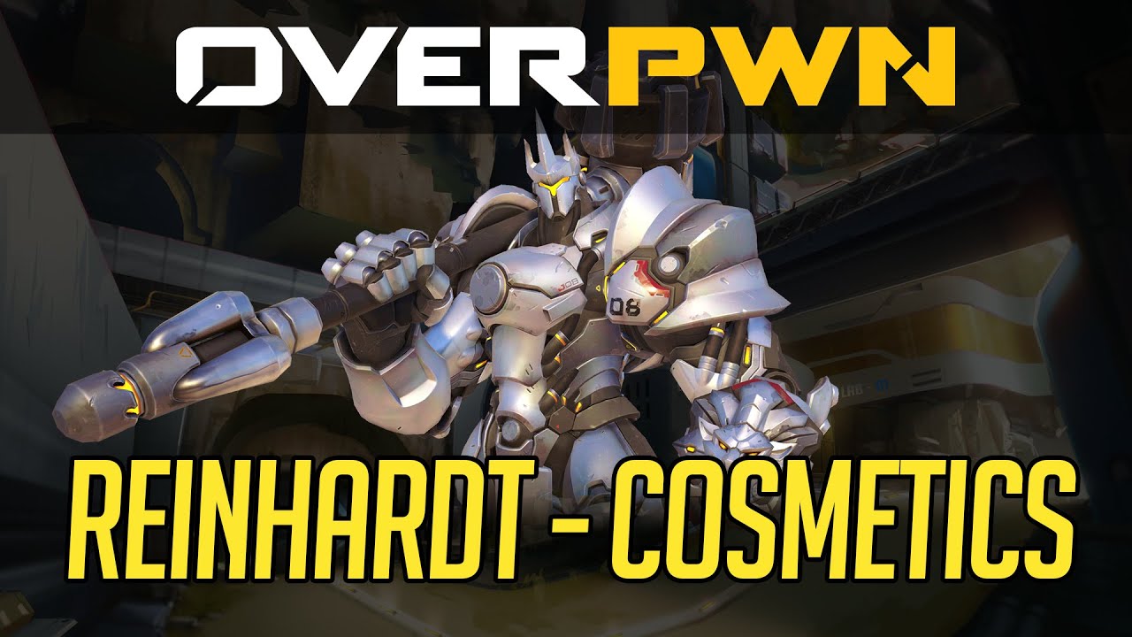 Reinhardt - Hero Skins, Emotes, Poses, Voices, & Intros Preview - YouTube