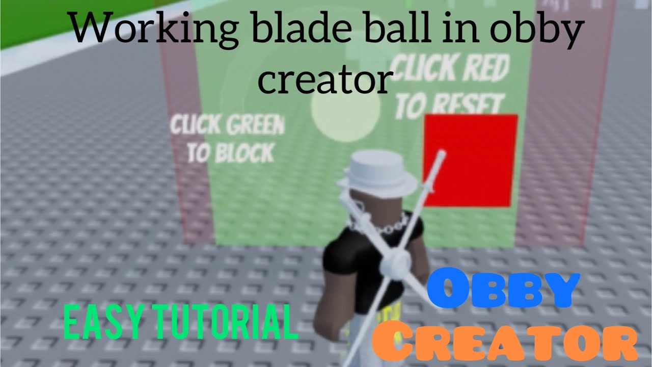 How to make working blade ball in Obby creator- Roblox - YouTube