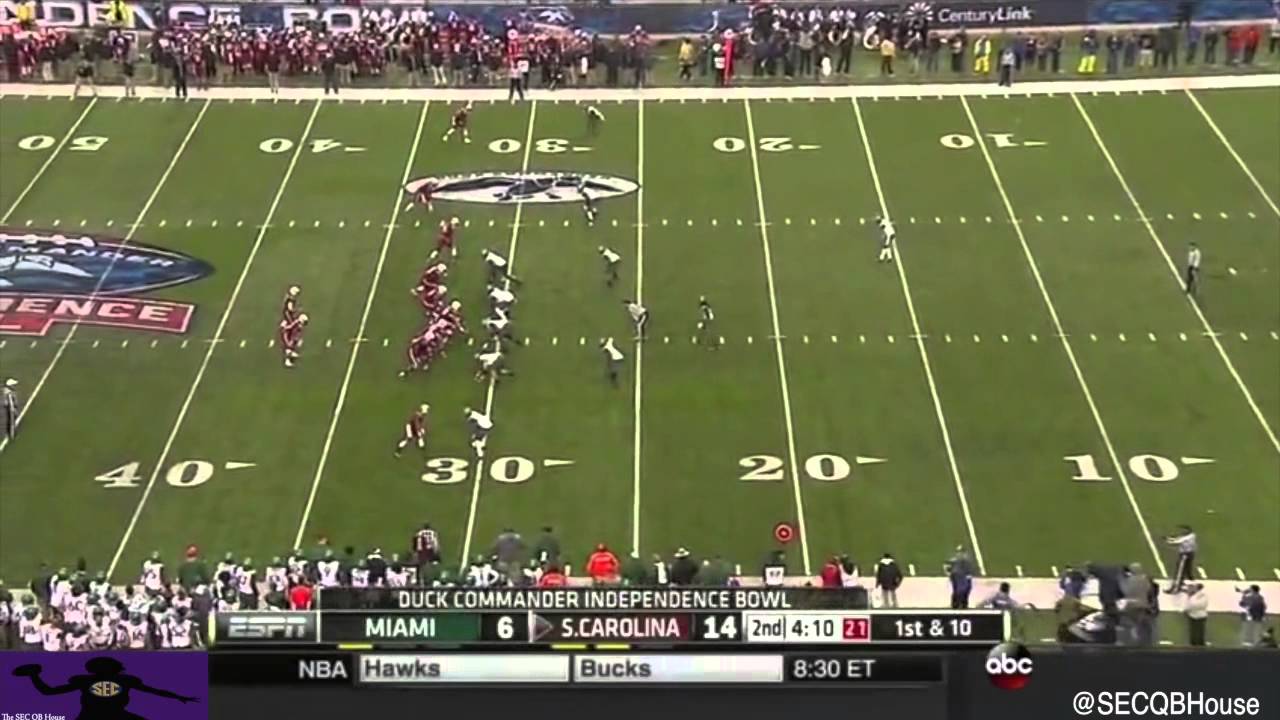 Dylan Thompson vs. Miami (FL) (Duck Commander Independence Bowl, 2014 ...