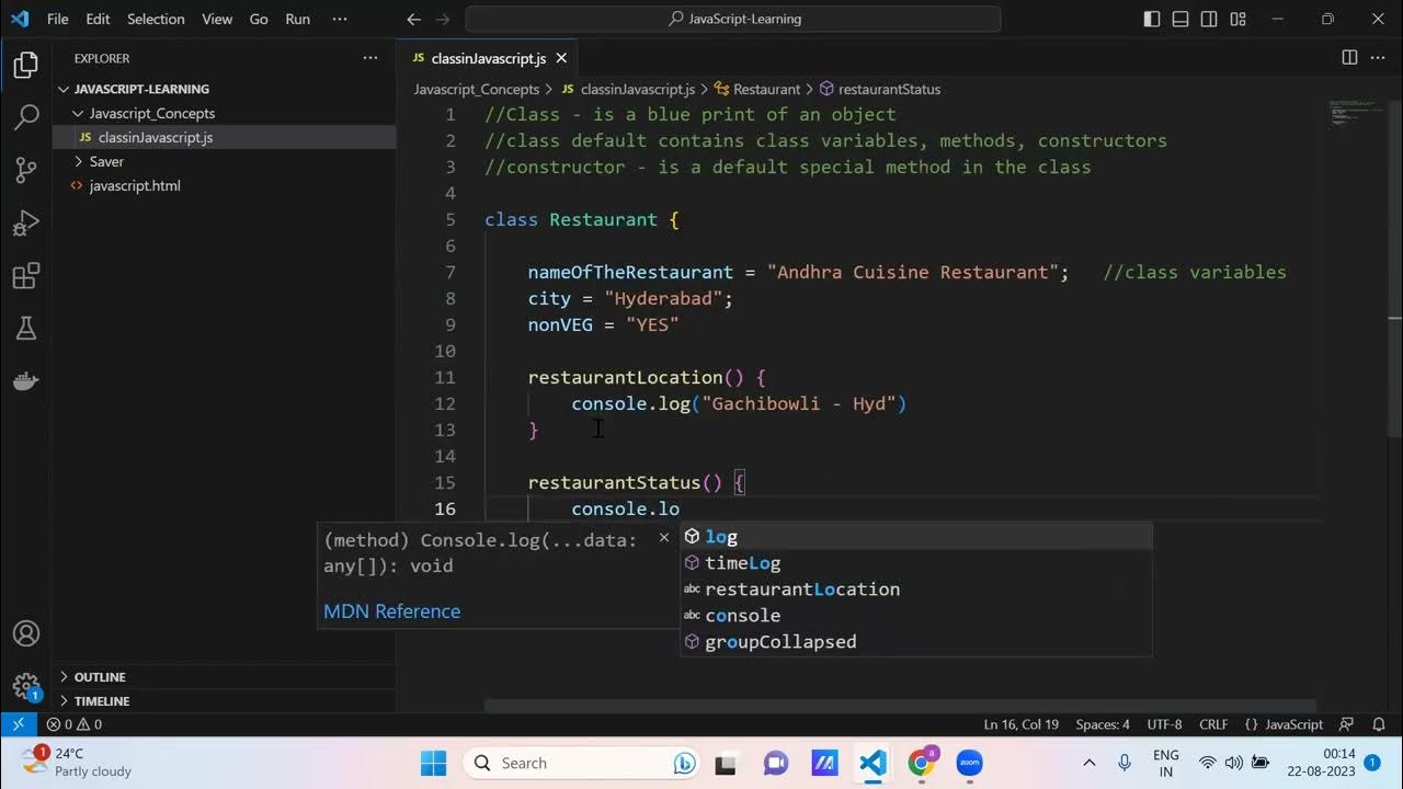 Java script Class #javascript #javascriptcoding - YouTube