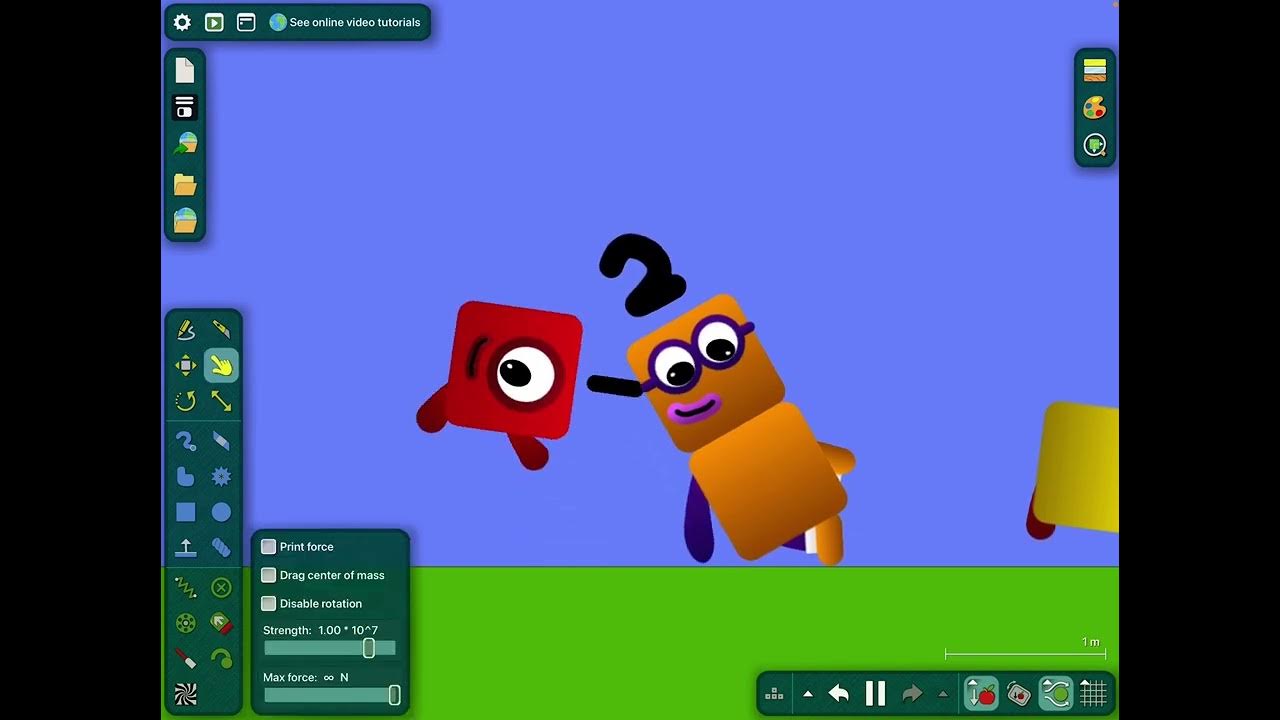 Number blocks in Algodoo - YouTube