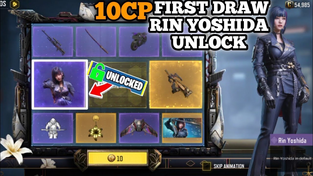 cod mobile rin yoshida unlock only 10 CP😲 - YouTube