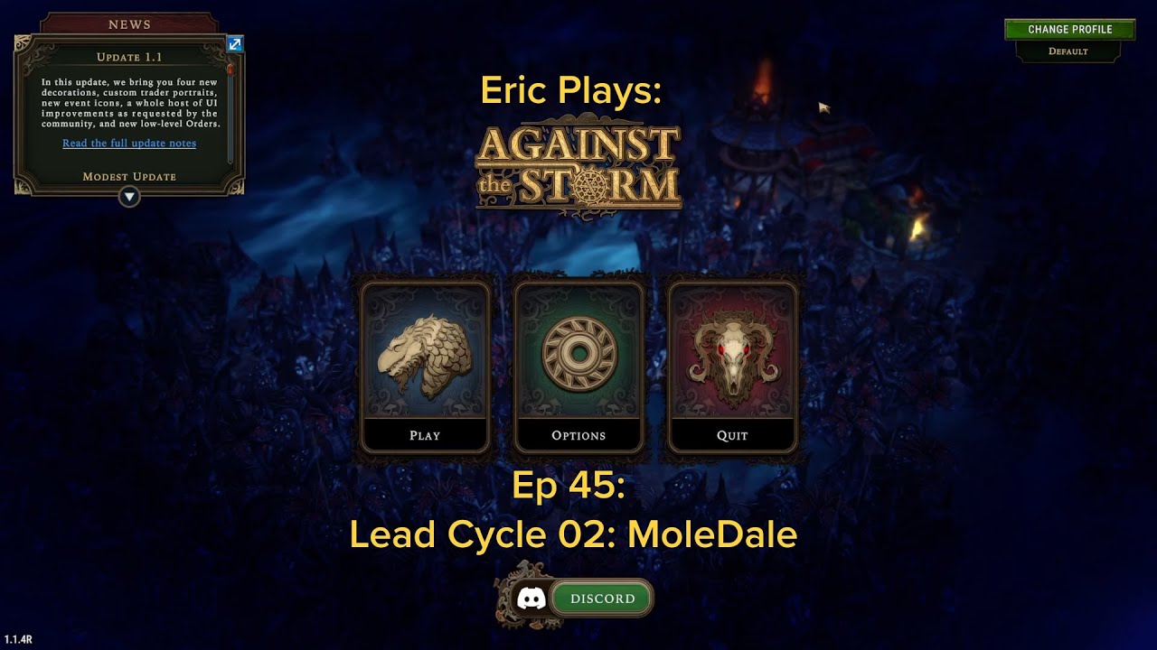 #extralife Eric Plays Against the Storm Ep 45 - Lead Cycle 02 ...