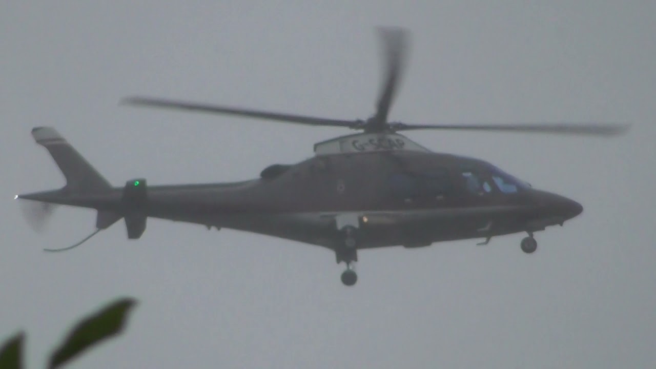 G SCAP Apollo Air Services Leonardo AW109SP Helicopter lands Cambridge ...