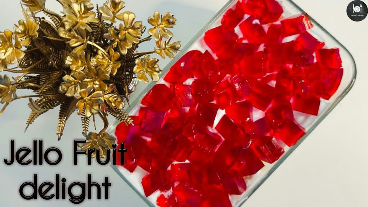Jello Fruit Delight Recipe | How To Make Quick Jello Fruit Delight ...