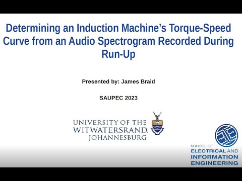SAIEE RMS | Determining an Induction Machine's Torque-speed Curve from an Audio Spectrogram ...